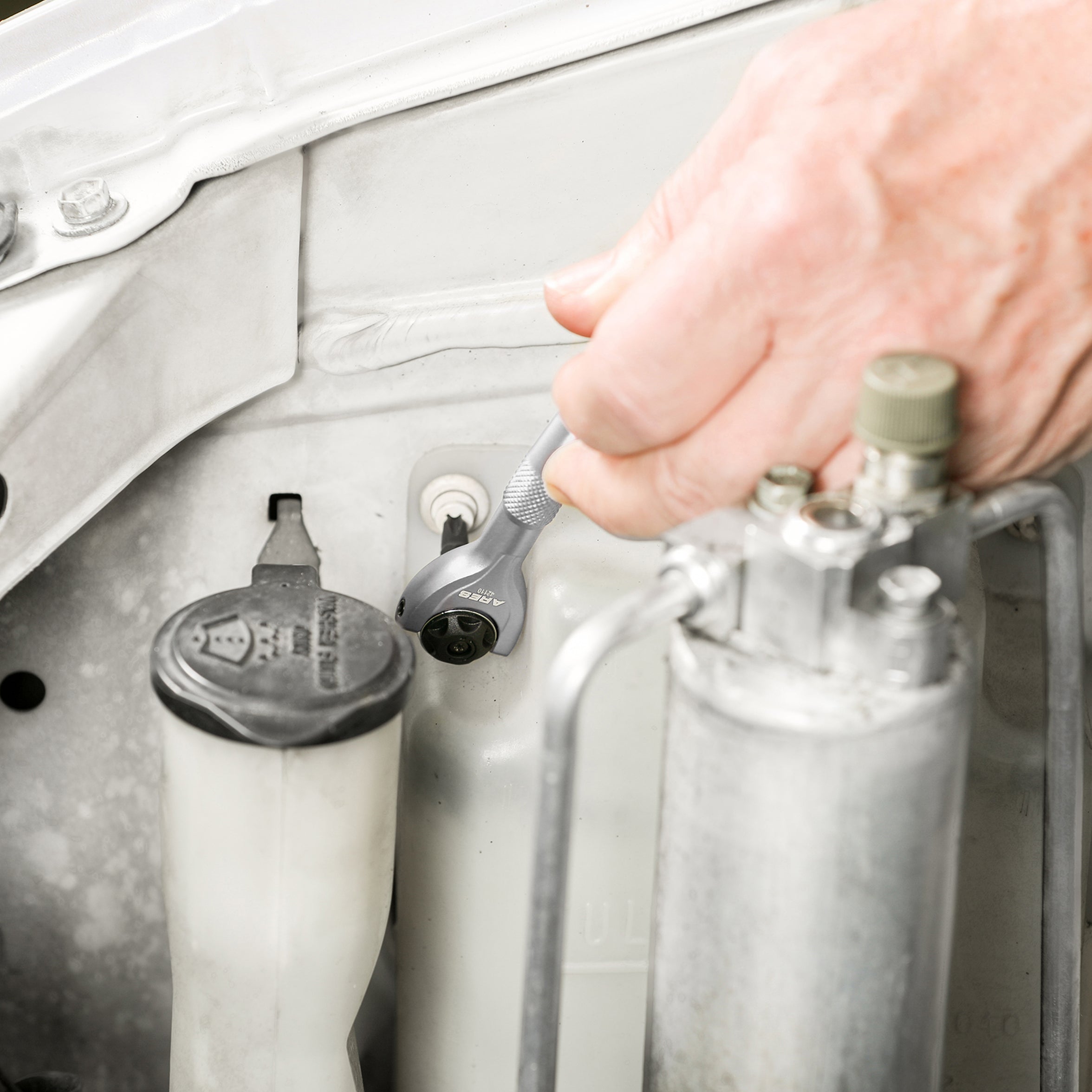 ARES 42120 - 2-Piece 1/4-Inch Drive 90-Tooth Mini Swivel Head Ratchet ...