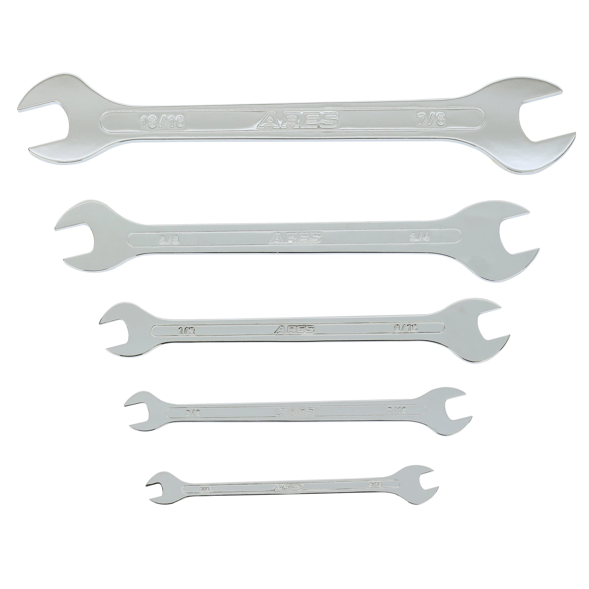 ARES 33042 - 5-Piece SAE Ultra-Thin Profile Double Open-End Wrench Set ...